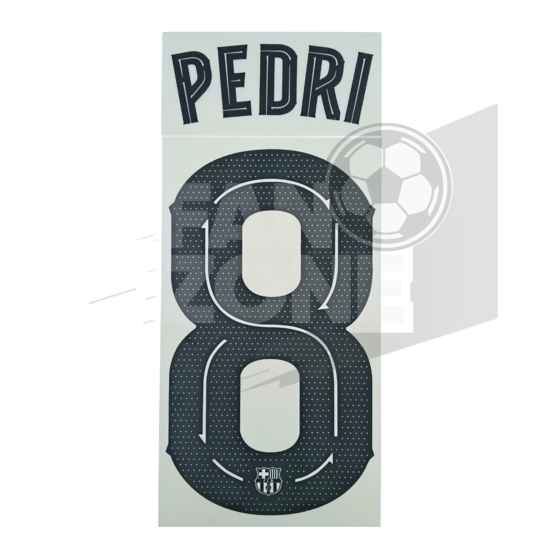 Official Pedri #8 Name Number Set – FC Barcelona away Kit 2025/26 | Ch ...